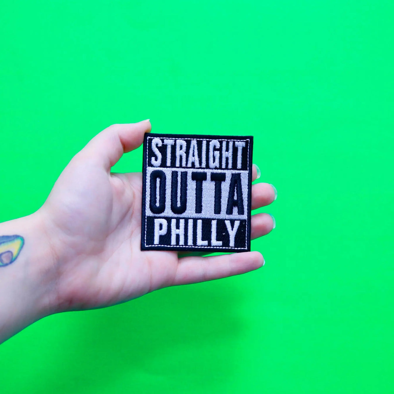 Straight Outta Philly Embroidered Iron On Patch – Patch Collection