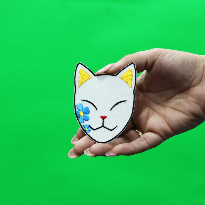 Demon Slayer Patch Makomo's Mask Embroidered Iron On – Patch Collection