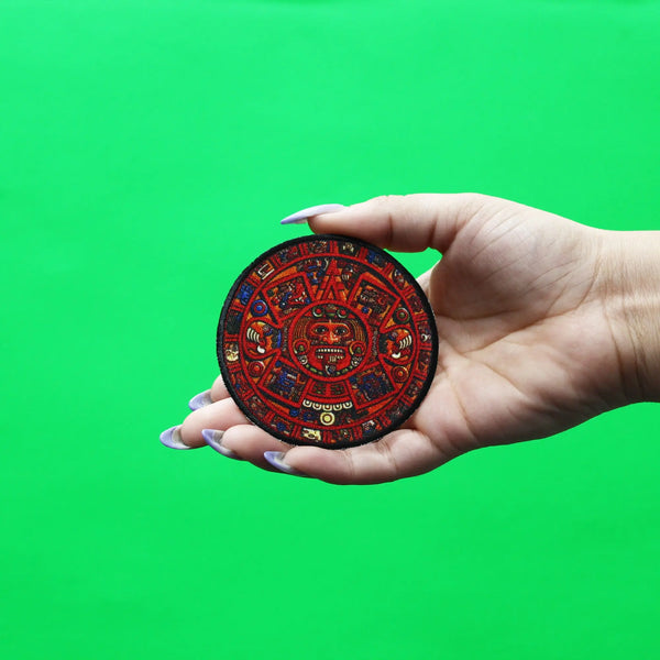 Mayan Calendar Patch Hispanic Culture Embroidered Iron On – Patch ...
