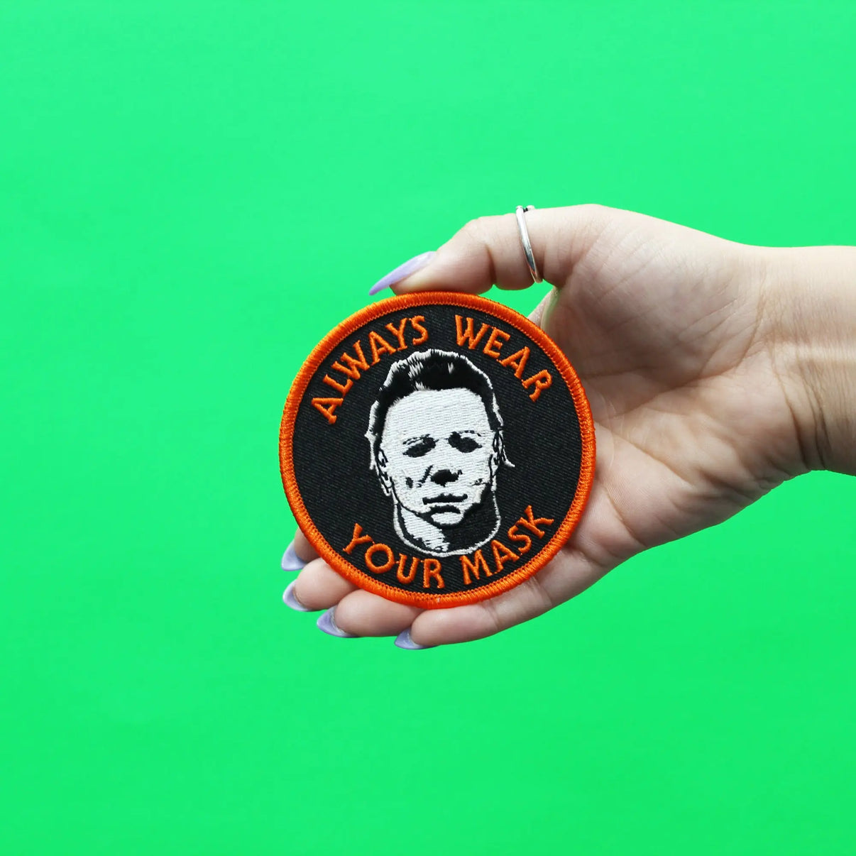 Michael Myers Patch Always Wear Your Mask Embroidered Iron On – Patch ...