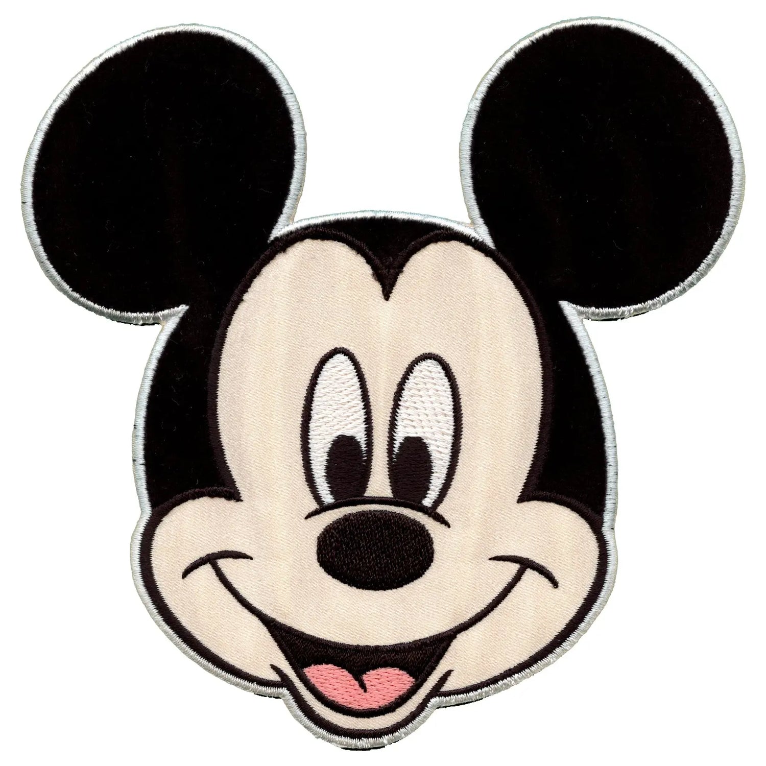 Mickey Mouse Head Large Embroidered Applique Iron On Patch – Patch ...