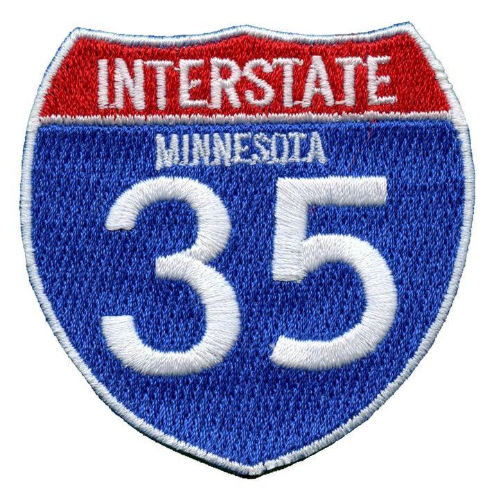 Minnesota Interstate 35 I-35 Sign Embroidered Iron on Patch – Patch ...