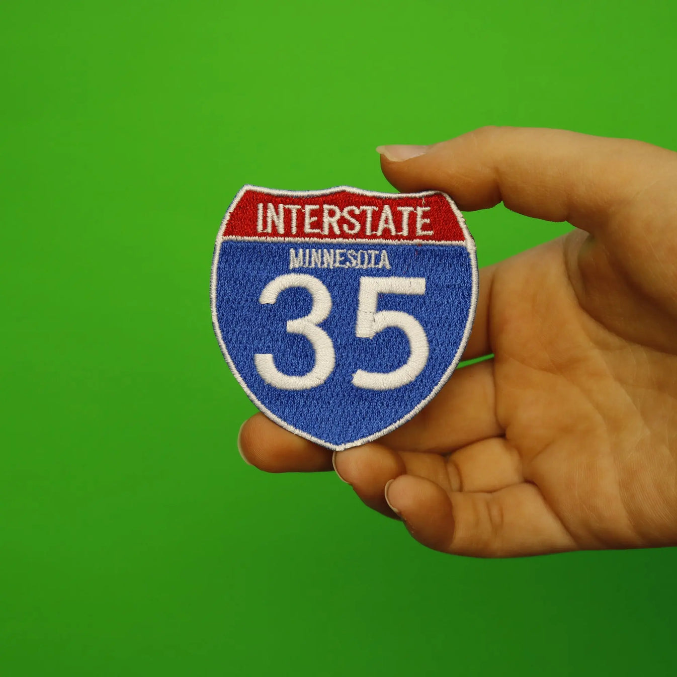 Minnesota Interstate 35 I-35 Sign Embroidered Iron on Patch – Patch ...