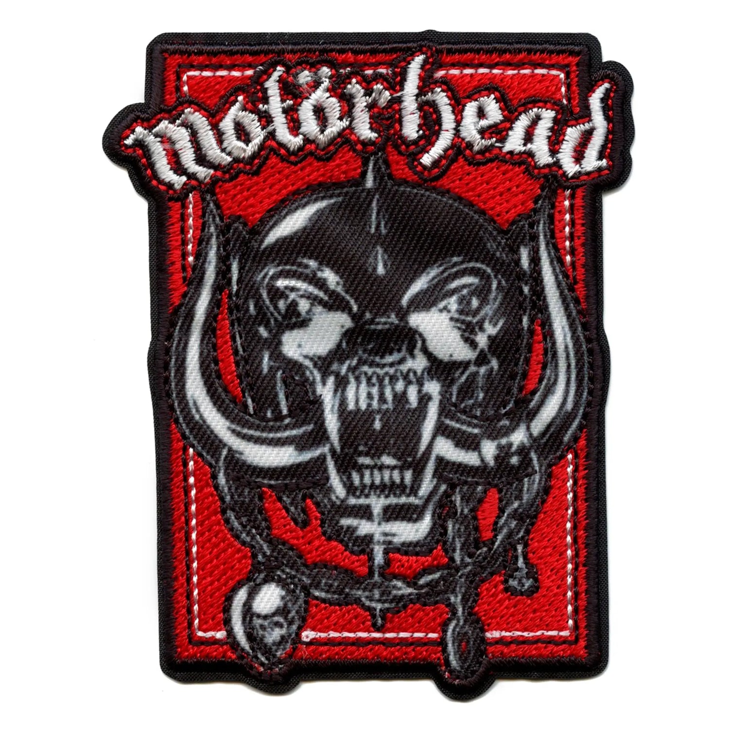 Motörhead Red Snaggletooth Patch Warpig Logo Embroidered Iron On ...