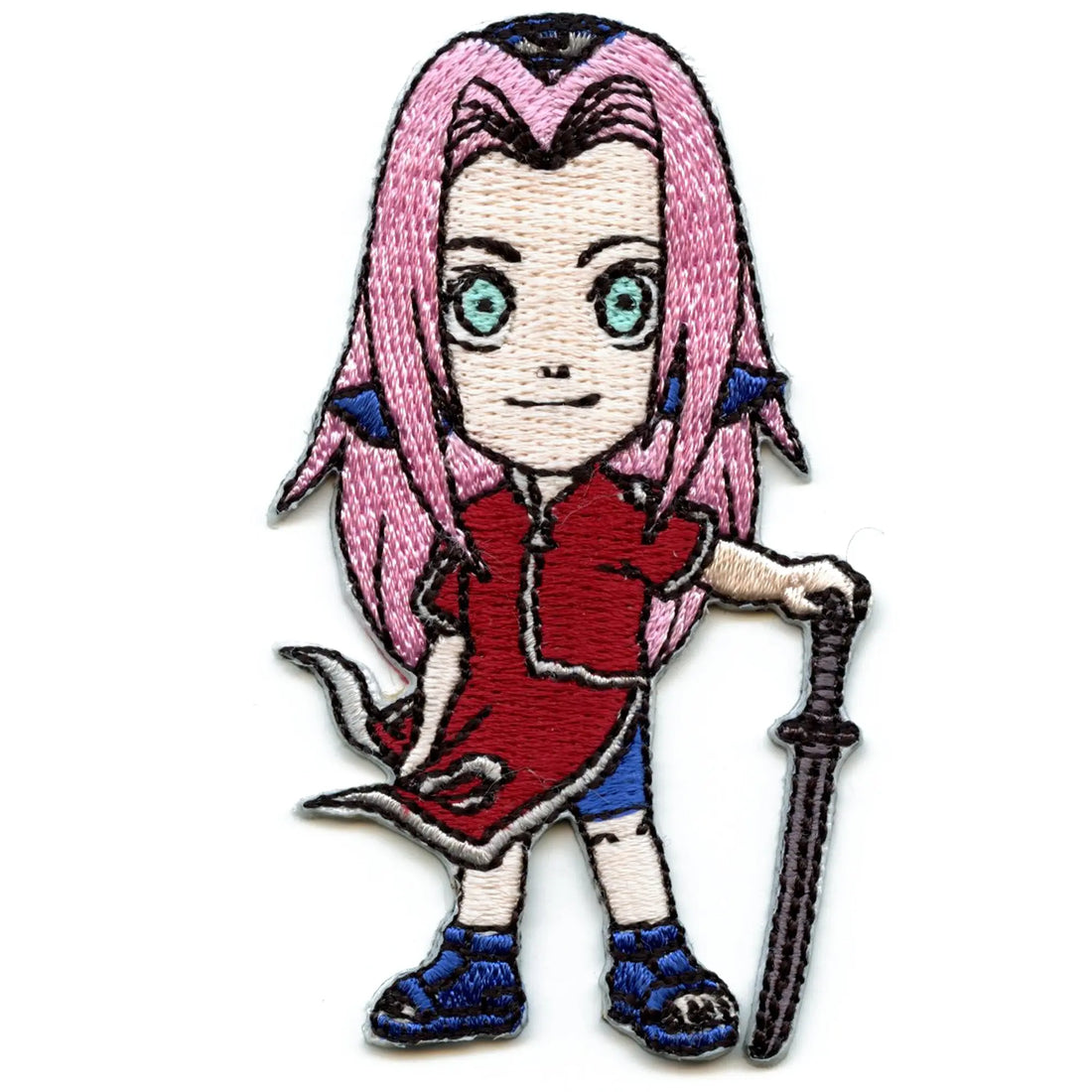 Naruto Sakura Patch Chibi Doll Sword Embroidered Iron On – Patch Collection
