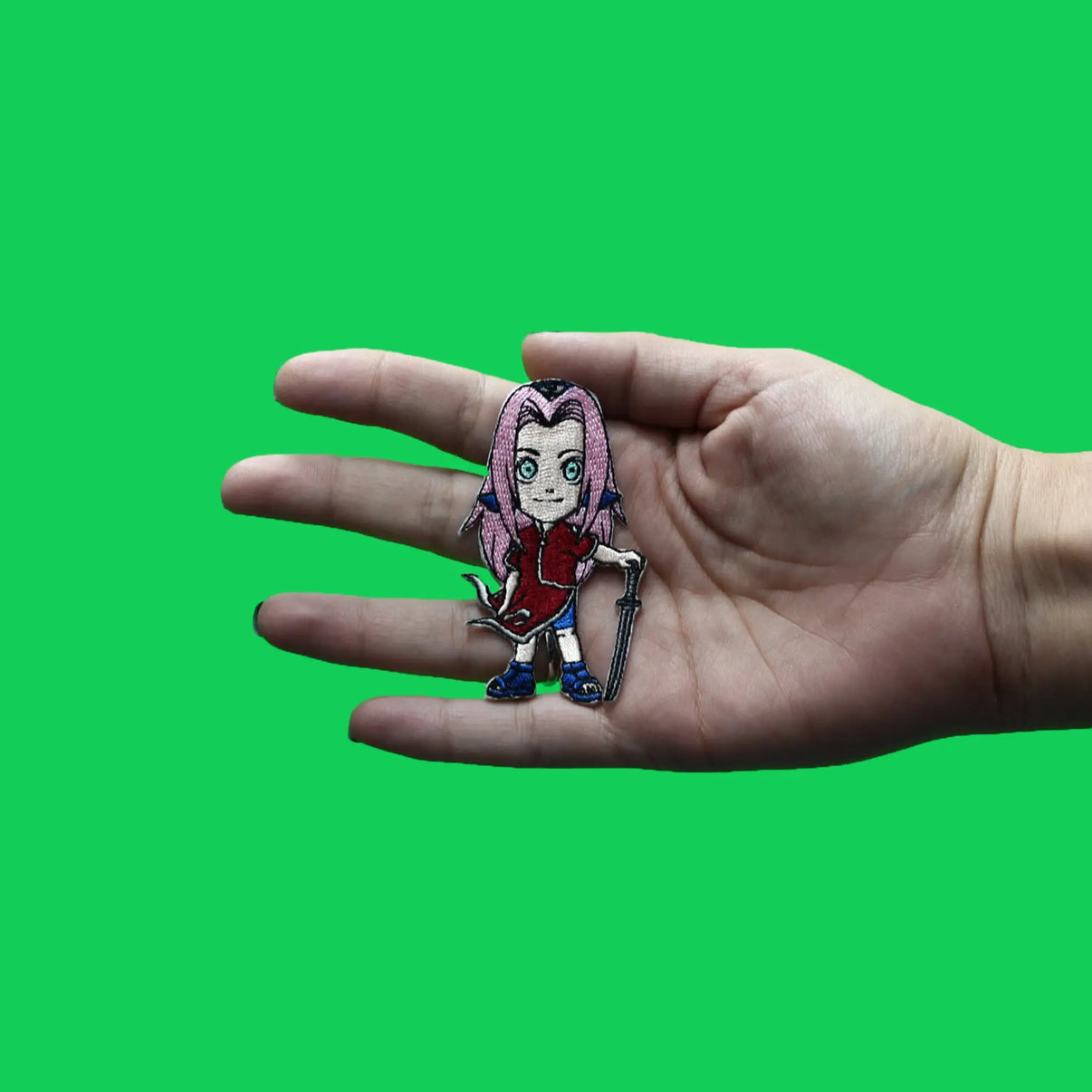 Naruto Sakura Patch Chibi Doll Sword Embroidered Iron On – Patch Collection