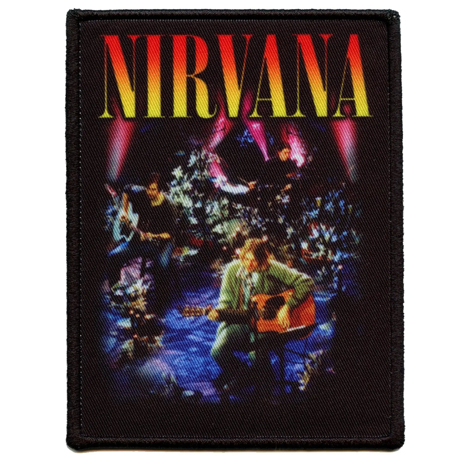 Nirvana Unplugged Photo Patch Grunge Rock Band Sublimated Iron On ...