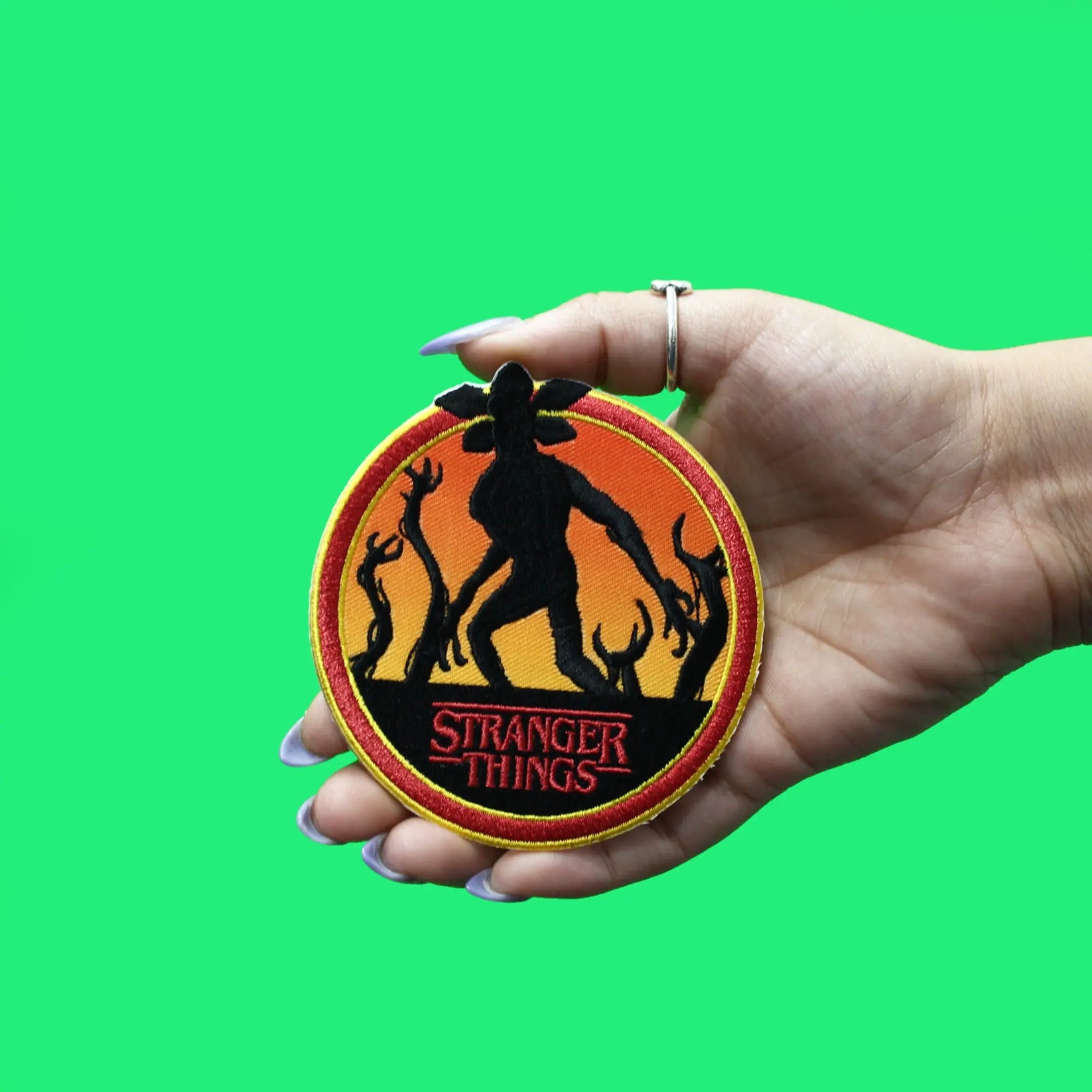Official Stranger Things Patch Demogorgon Logo Embroidered Iron On ...