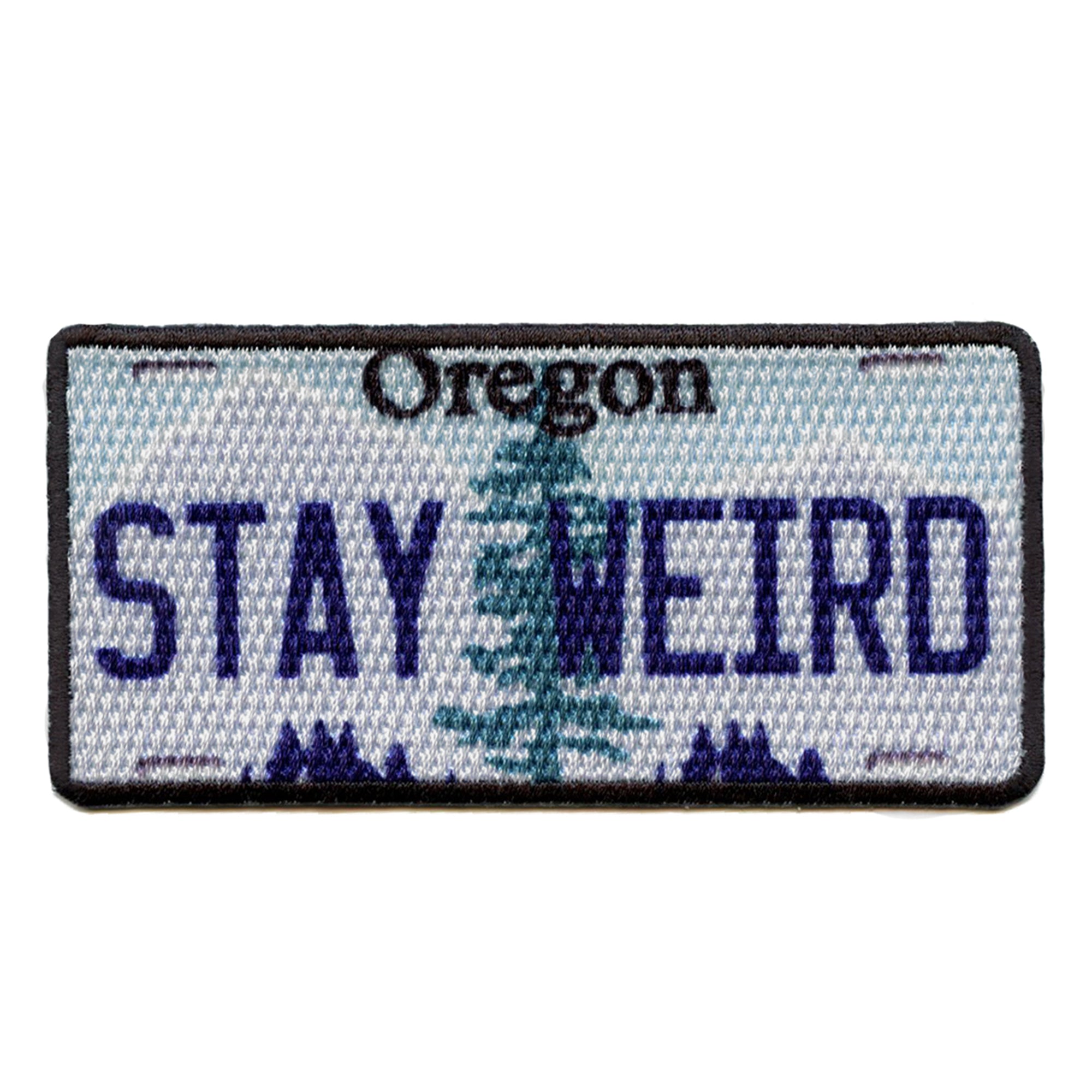 Oregon State License Plate Patch Weird Weird Trees Sublimated Iron On ...