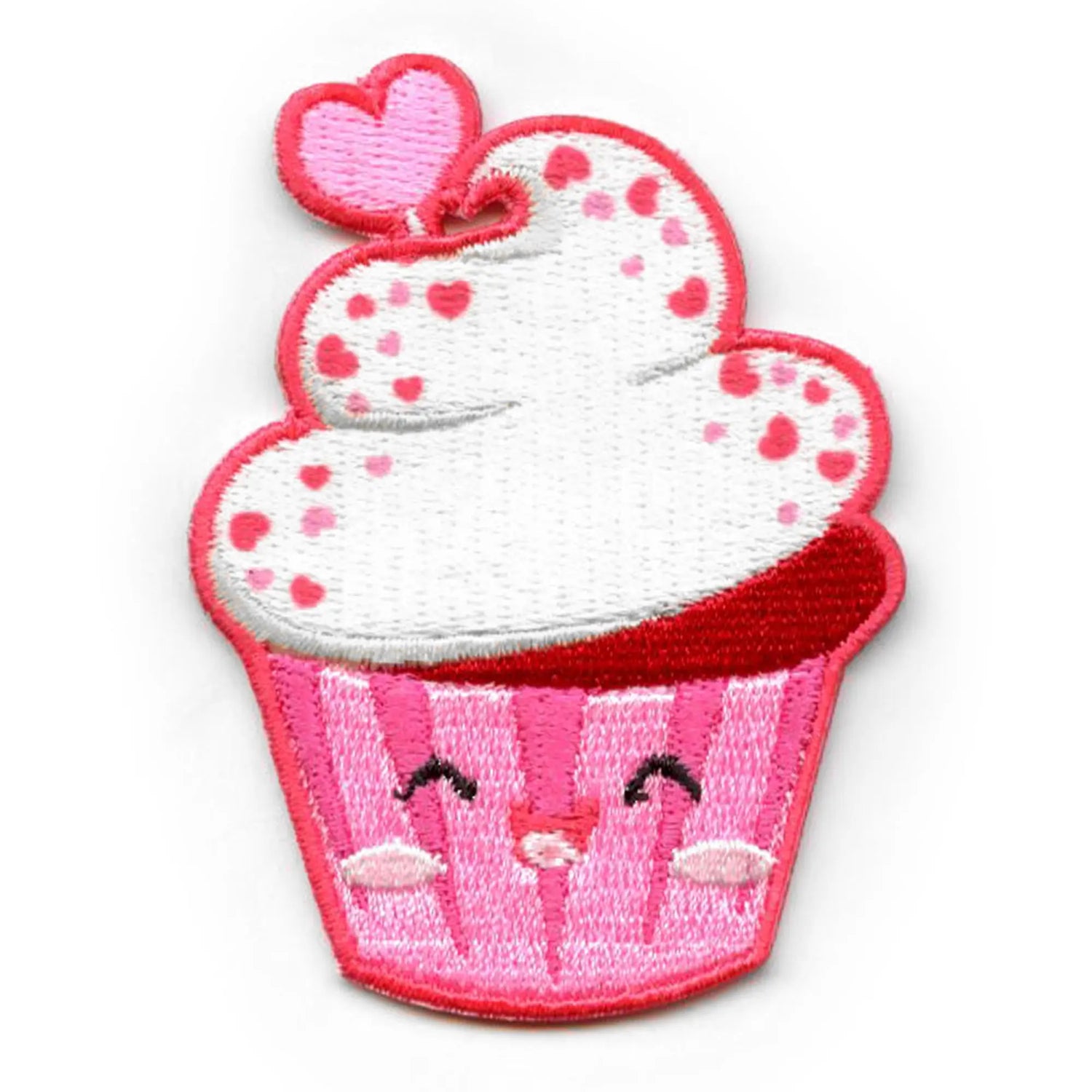 Kawaii Pink Heart Sprinkle Cupcake Patch Happy Cute – Patch Collection