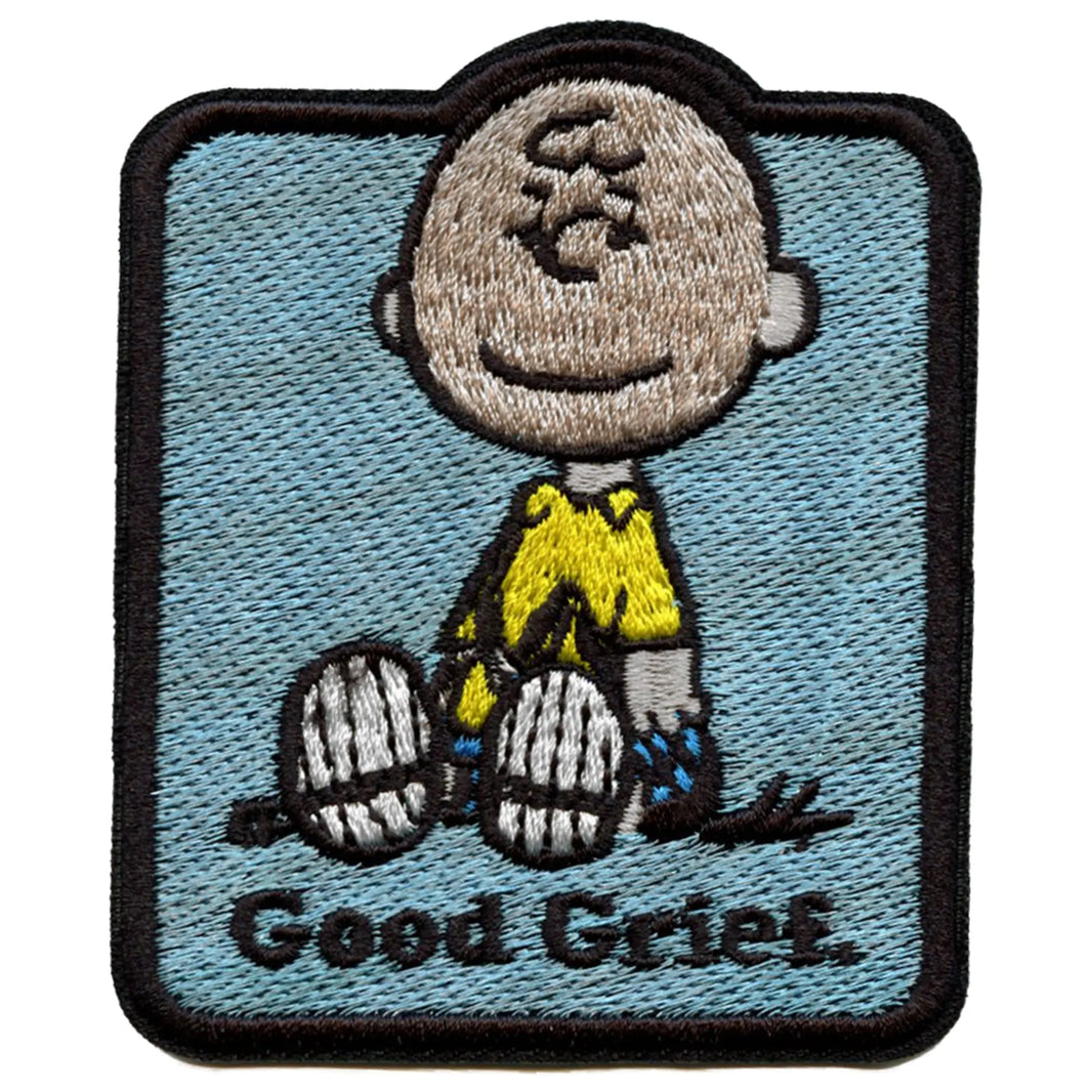 Charlie Brown Good Greif Patch Peanuts Snoopy Embroidered Iron On ...
