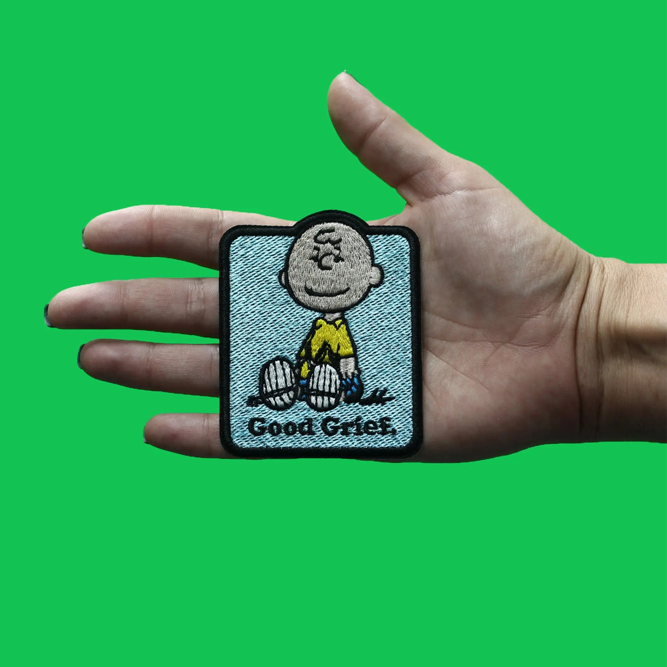 Charlie Brown Good Greif Patch Peanuts Snoopy Embroidered Iron On – Patch Collection