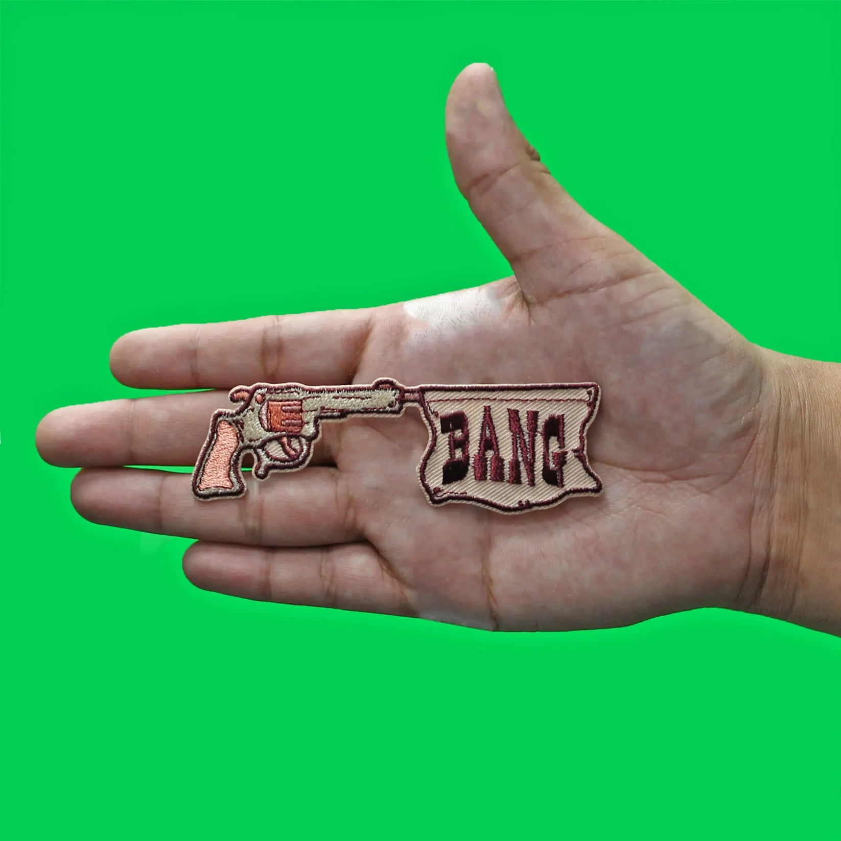 Pink Bang Flag Pistol Patch Gunslinger Rodeo Embroidered Iron On ...