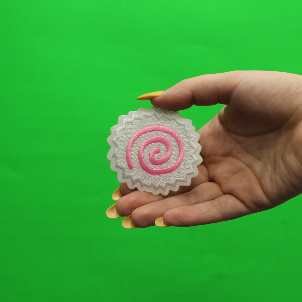 Narutomaki Naruto Pink Fish Cake Embroidered Iron On Patch – Patch ...