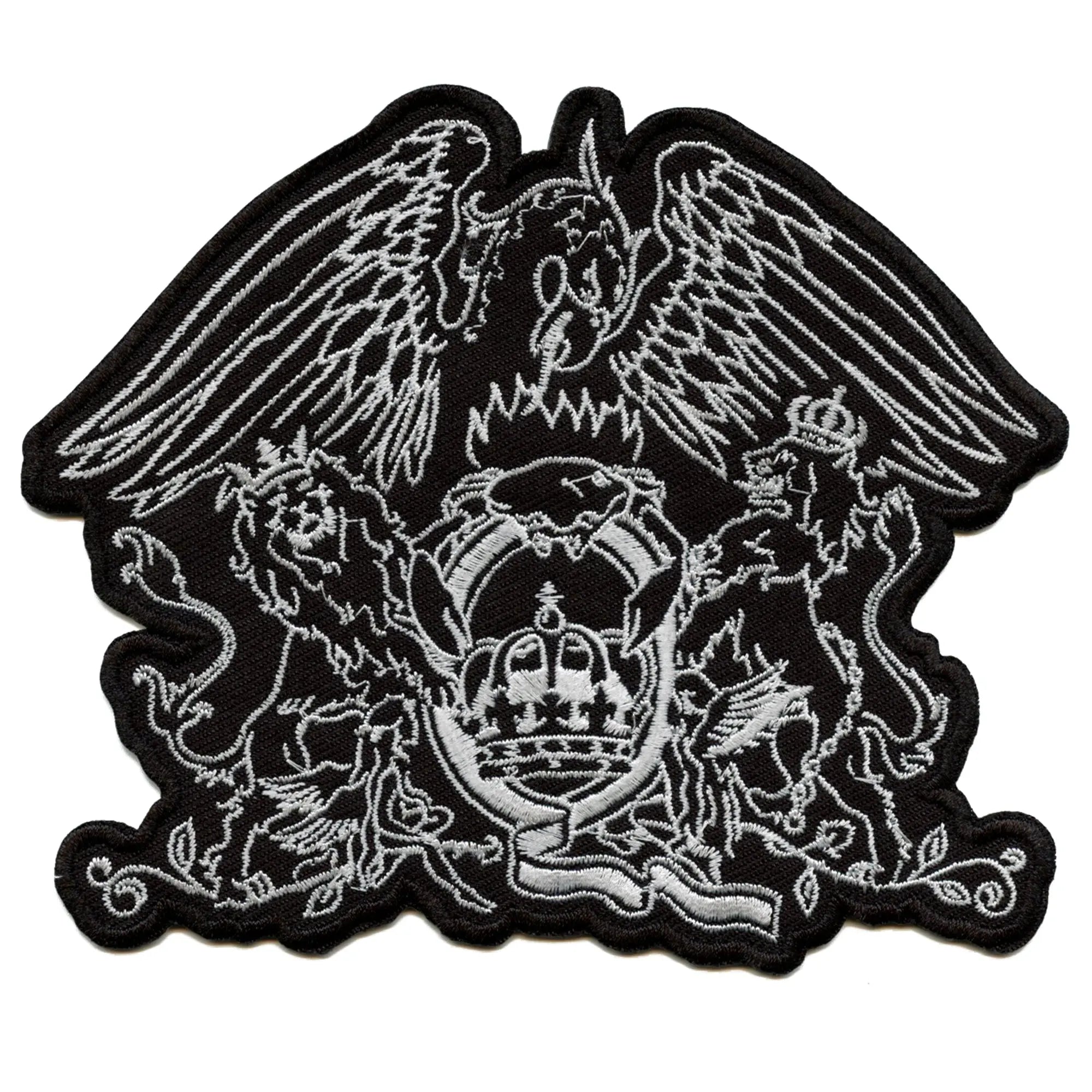 Queen Rock Band Crest Logo Patch Debut Album Cut-Out Embroidered Iron ...