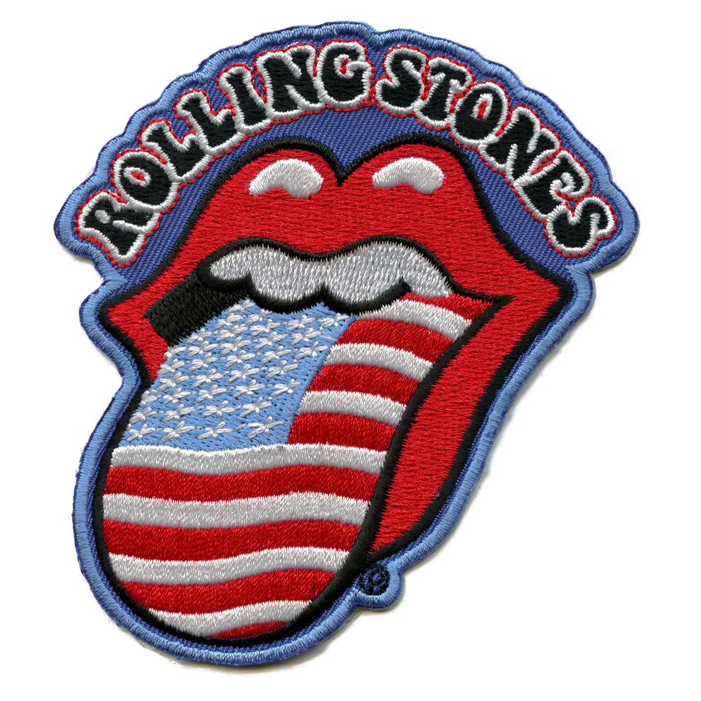Rolling Stones font Patch US Flag Tongue Logo Embroidered – Patch ...