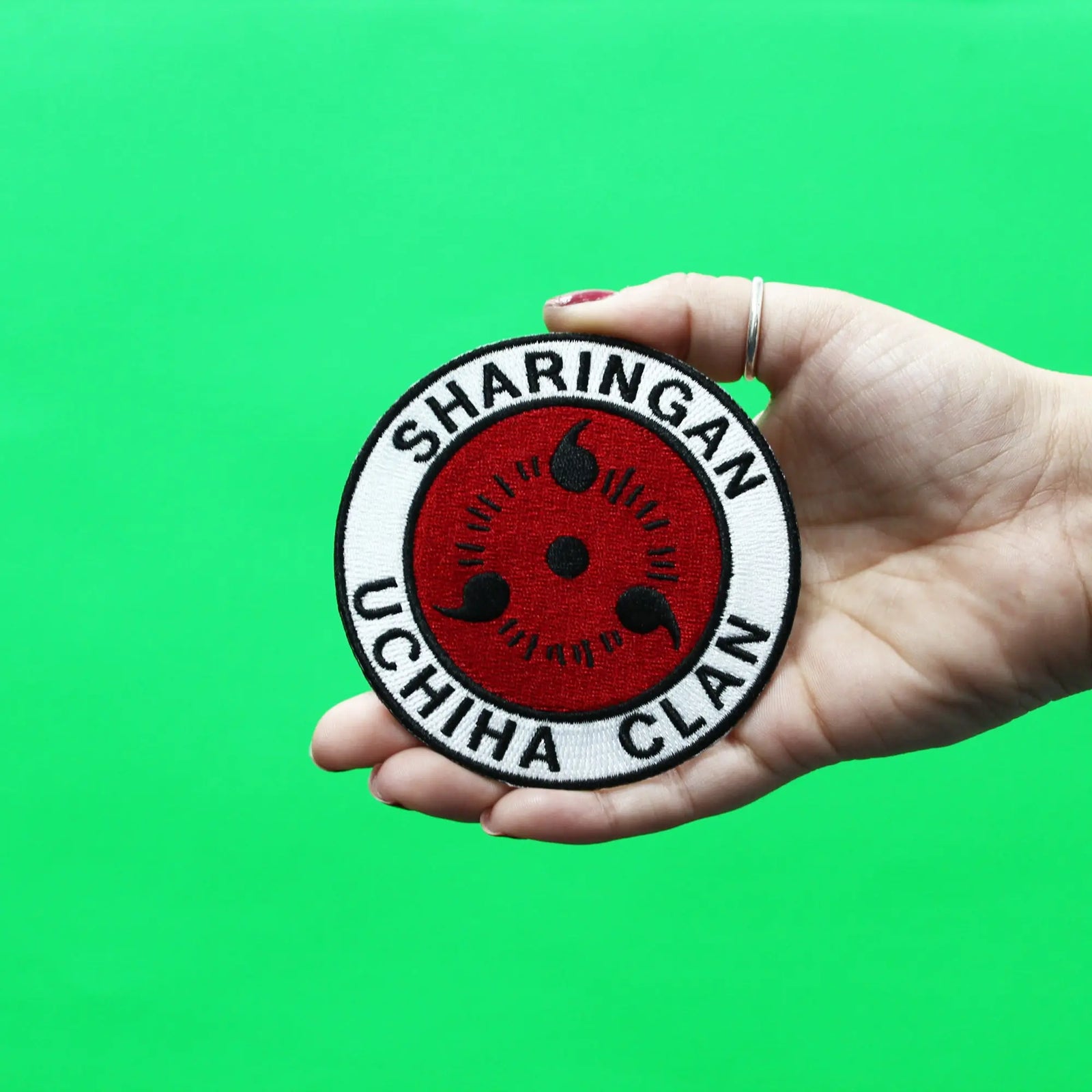 Official Naruto Patch Sharingan Uchiha Clan Embroidered Iron On – Patch ...