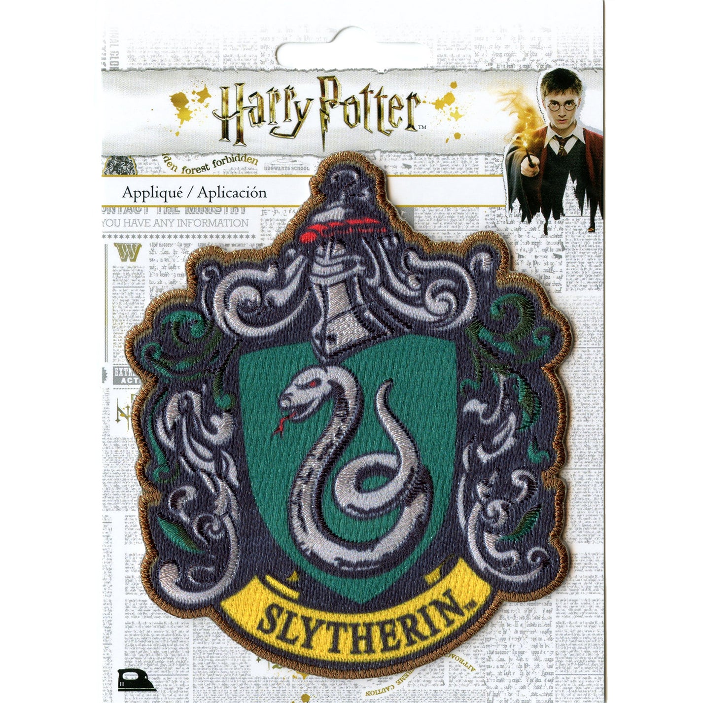 Harry Potter Slytherin Crest Sublimated Embroidered Iron On Patch ...