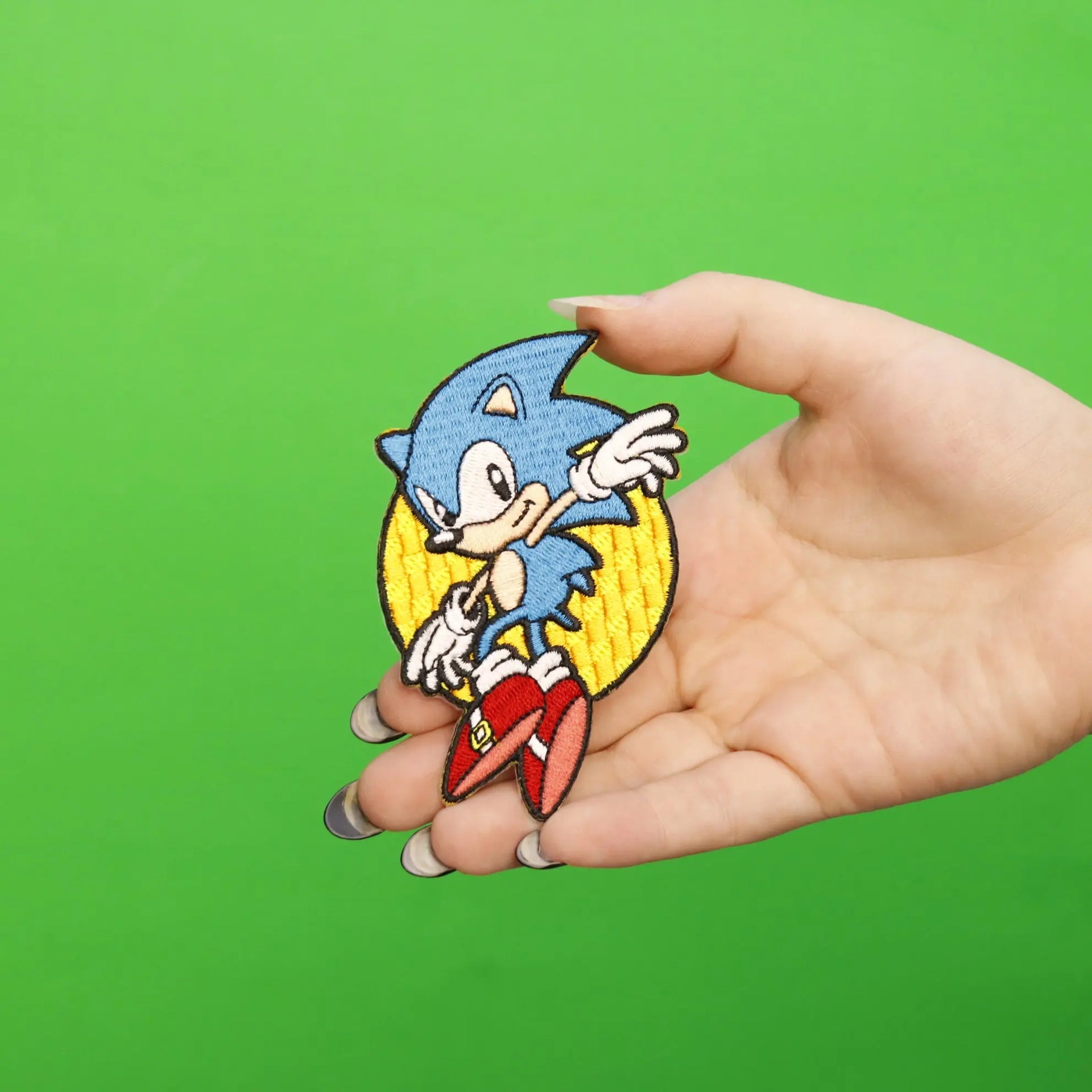 Sonic The Hedgehog: Leaping Sonic Embroidered Iron On Patch – Patch ...