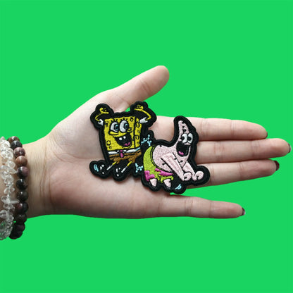 Spongebob Squarepants Leapfrog Patch Funny Kids Television Embroidered ...