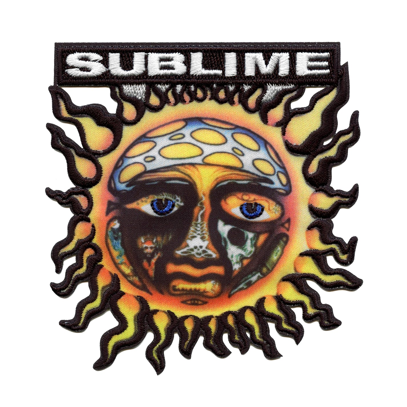 Sublime Sun Face Logo Patch California Rock Band Embroidered Iron On ...