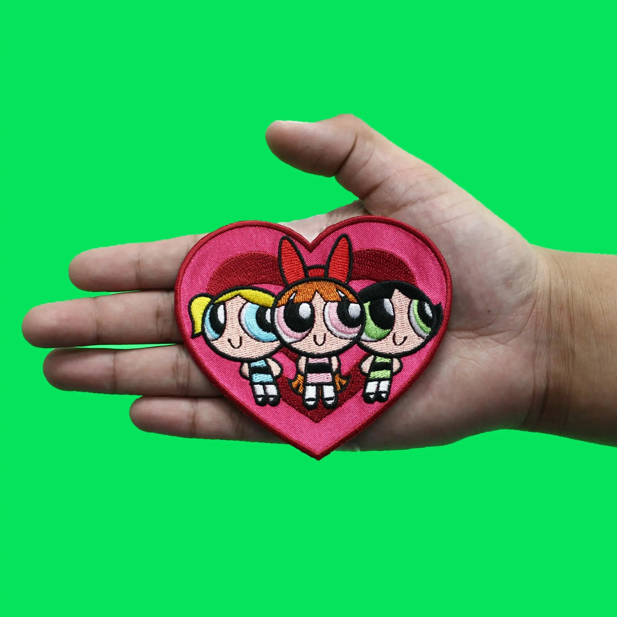 Powerpuff Girls Trio Heart Patch Cartoon Network Animation Embroidered ...