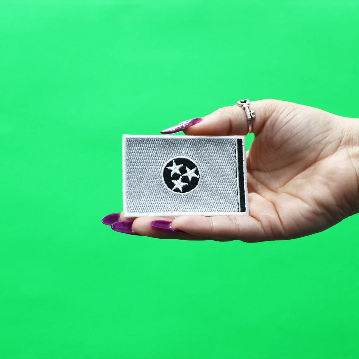 Tennessee Patch State Flag Grayscale Embroidered Iron On – Patch Collection