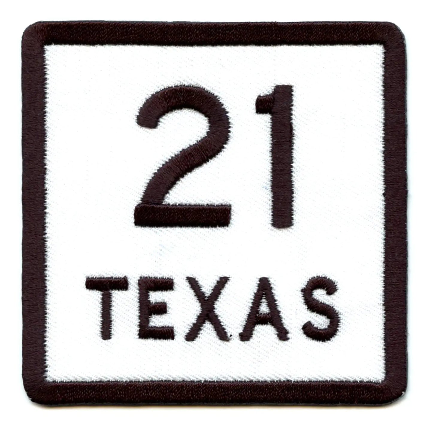Texas Highway 21 Sign Logo Iron On Patch – Patch Collection