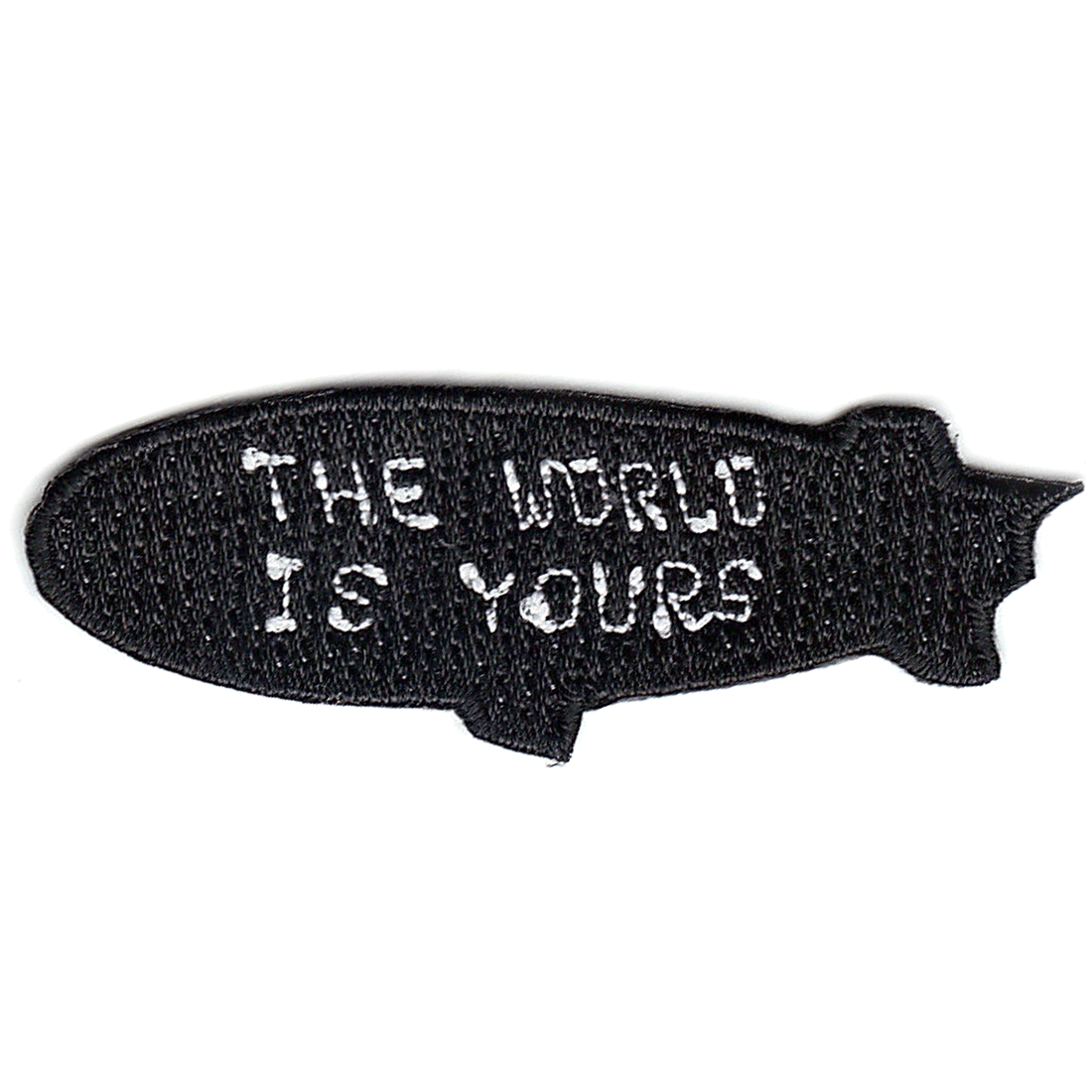 The World Is Yours Blimp Iron On Embroidered Patch – Patch Collection