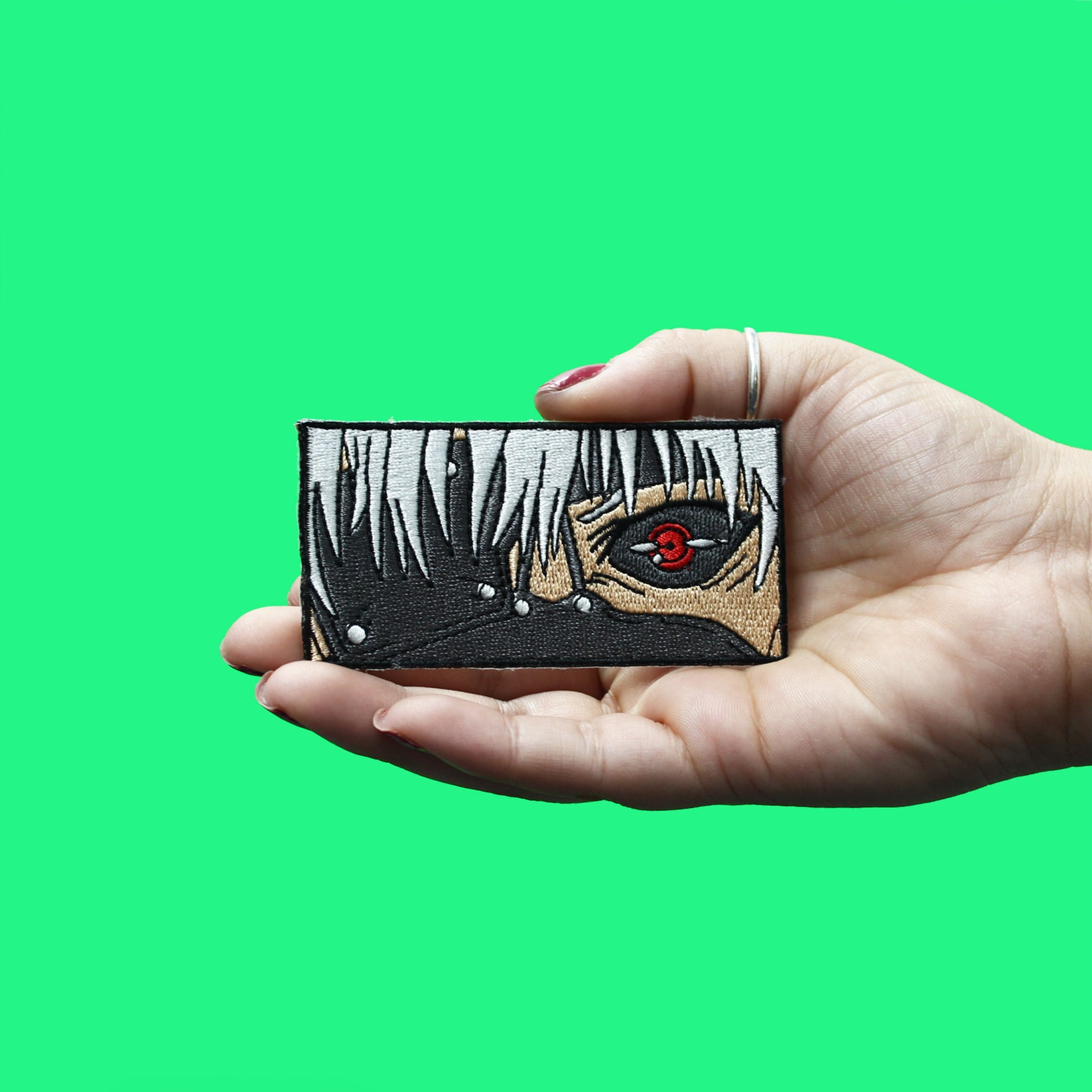 Official Tokyo Ghoul Patch Kaneki Mask Eyes Embroidered Iron On – Patch ...