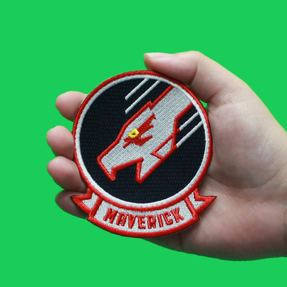 Top Gun Maverick Badge Patch Classic Pilot Falcon Embroidered Iron On ...