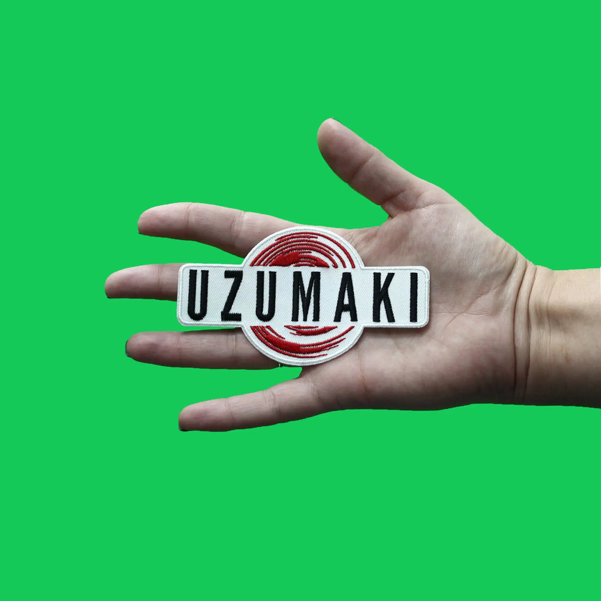 Uzumaki Logo Patch Red Spiral Embroidered Iron On – Patch Collection