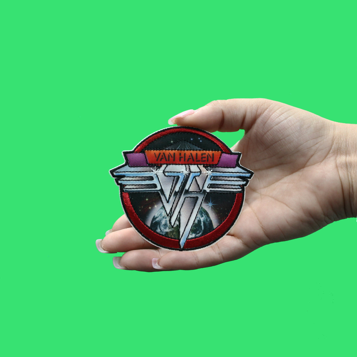 Van Halen Space Logo Patch California Classic Rock Embroidered Iron On ...