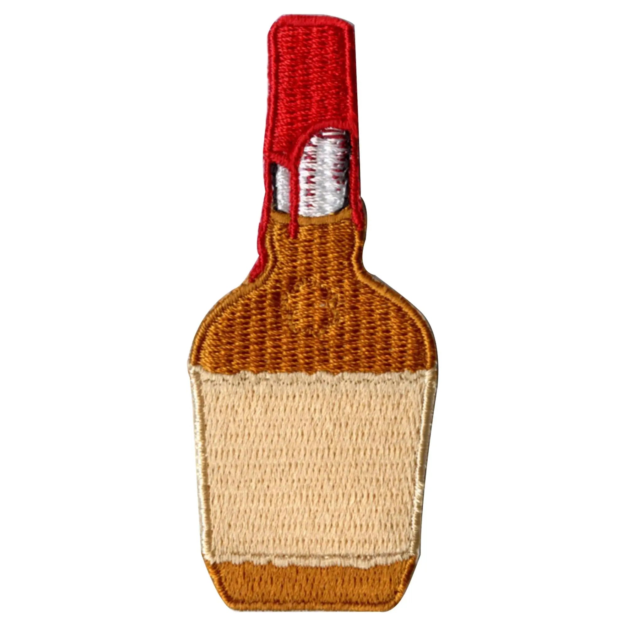 Whiskey Bottle with Red Wax Seal Liquor Bottle Embroidered Iron On ...