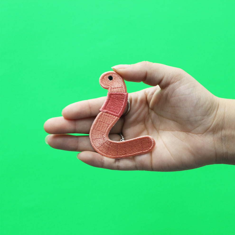 Worm Patch Emoji Embroidered Iron On – Patch Collection