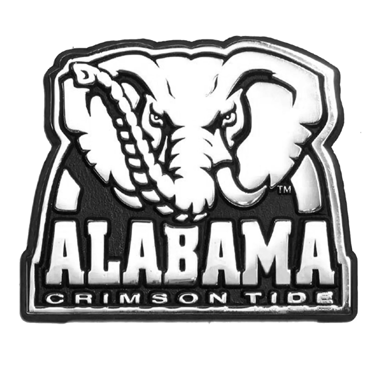 Alabama Crimson Tide With Elephant NCAA College Team Solid Metal Chrome ...