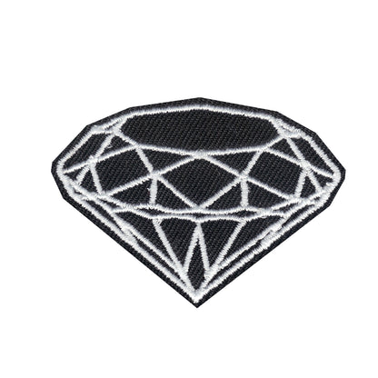 Black Diamond Iron On Embroidered Patch – Patch Collection