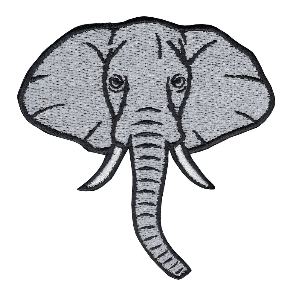 Elephant Embroidered Iron On Patch – Patch Collection