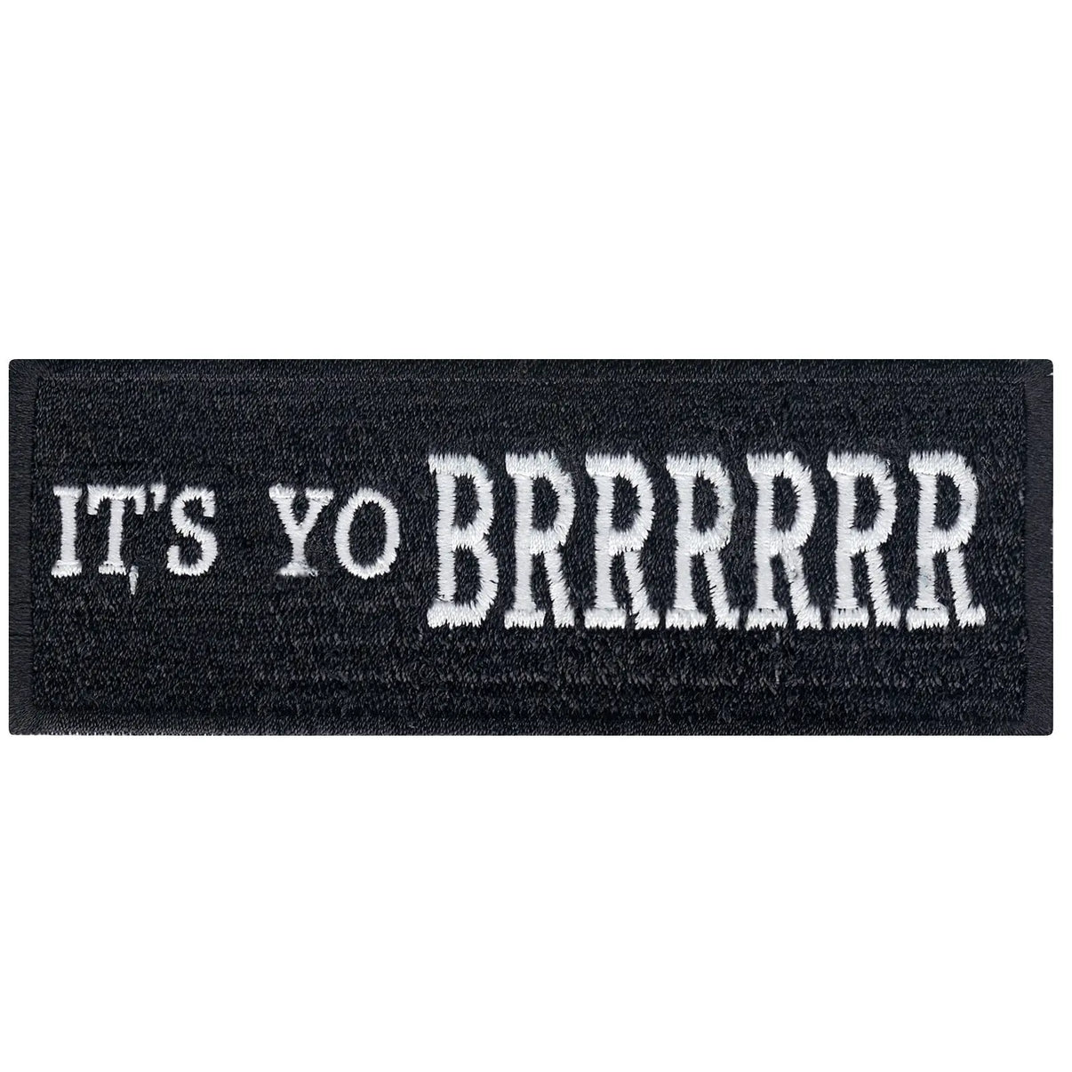 Black "It's Yoo BRRRRRR" Box Logo Iron On Patch – Patch Collection