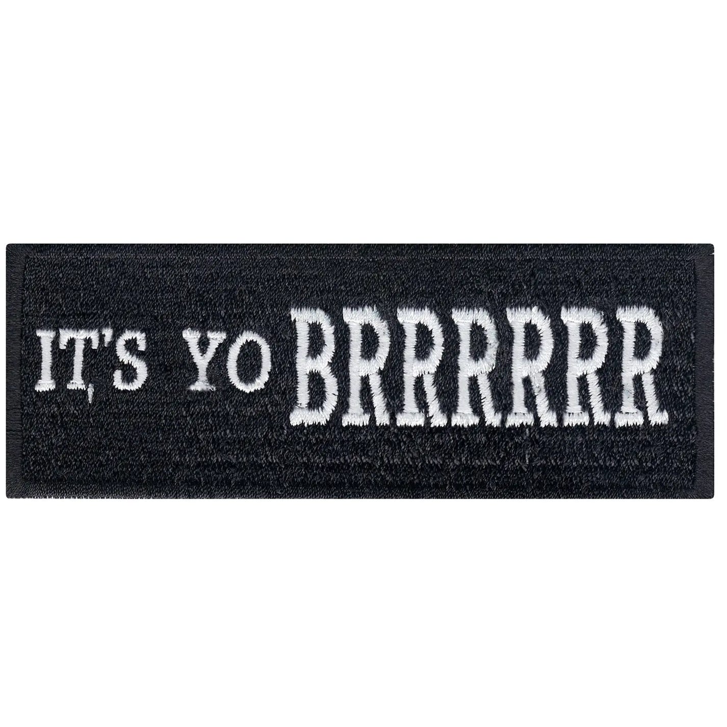 Black "It's Yoo BRRRRRR" Box Logo Iron On Patch – Patch Collection
