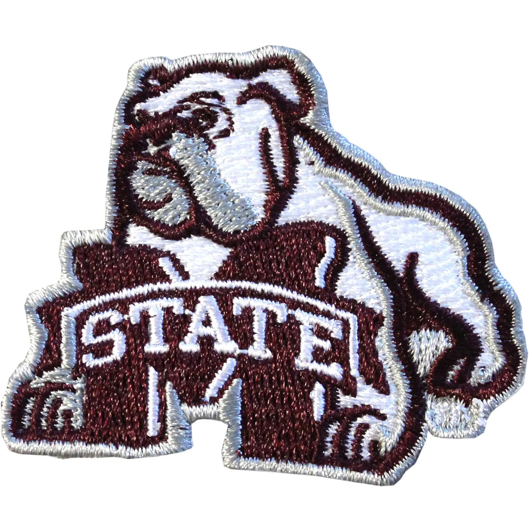 Mississippi State Bulldogs Bulldog Iron On Embroidered Patch Medium ...