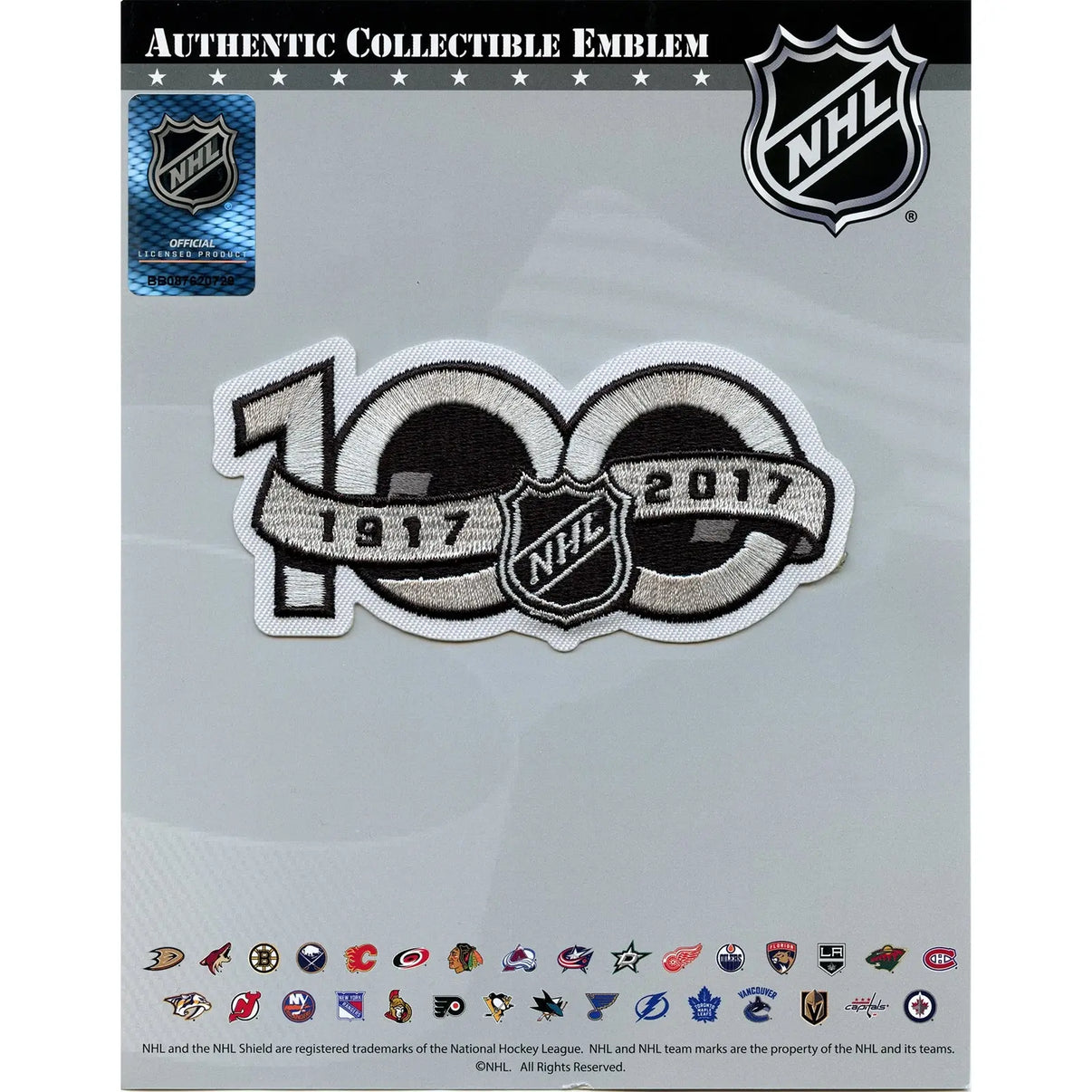 National Hockey League NHL 100th Centennial Season 1917 - 2017 Jersey ...
