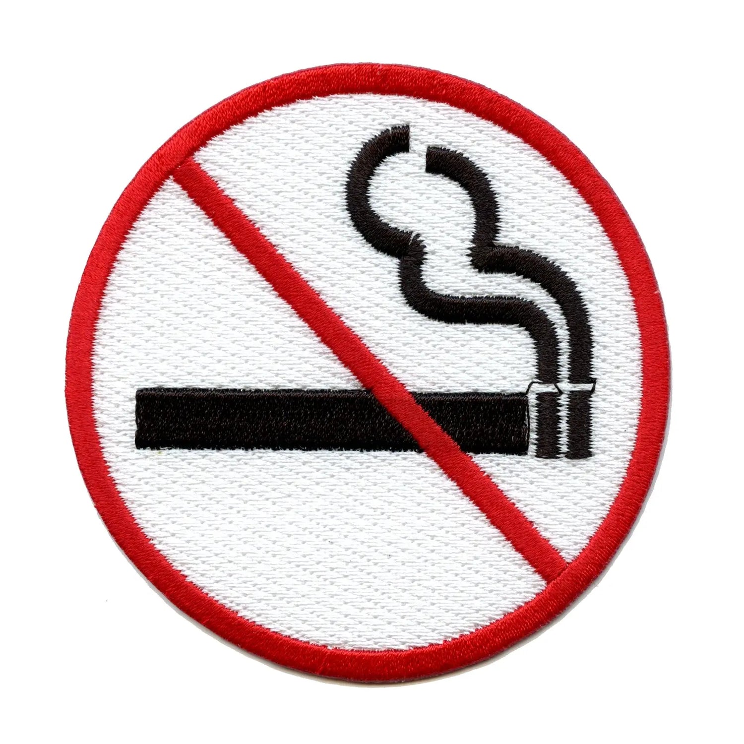 No Smoking Sign Logo Embroidered Iron On Patch – Patch Collection