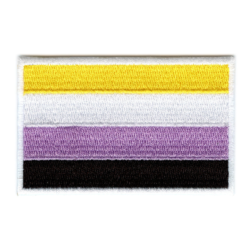 Non-Binary Pride Flag Patch LGBTQ+ Embroidered Iron On – Patch Collection