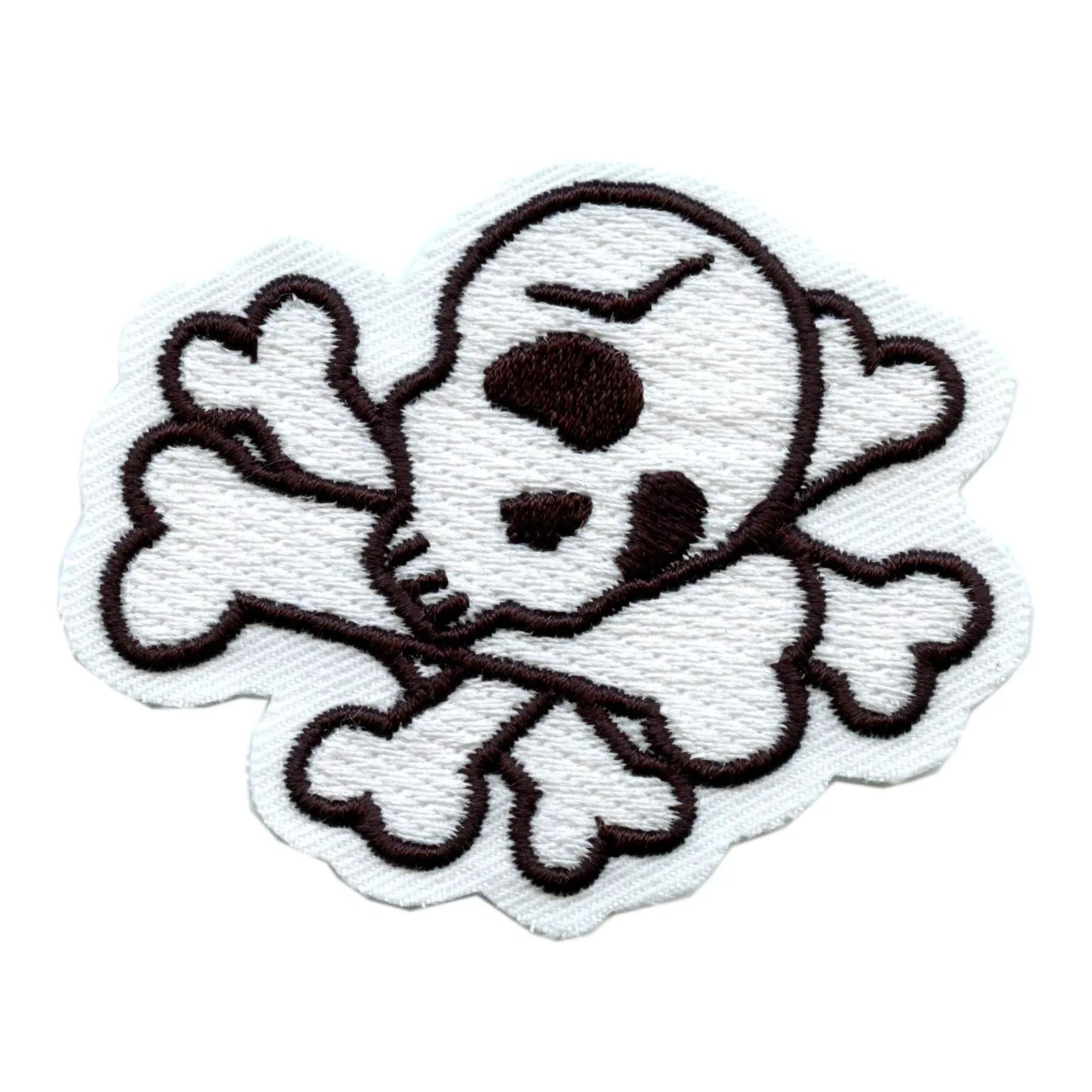 Skull On Pile Of Bones Iron On Embroidered Patch – Patch Collection