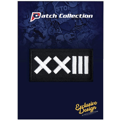Roman Numeral Number 23 Iron On Patch – Patch Collection