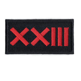 Roman Numeral Number 23 Iron On Patch – Patch Collection