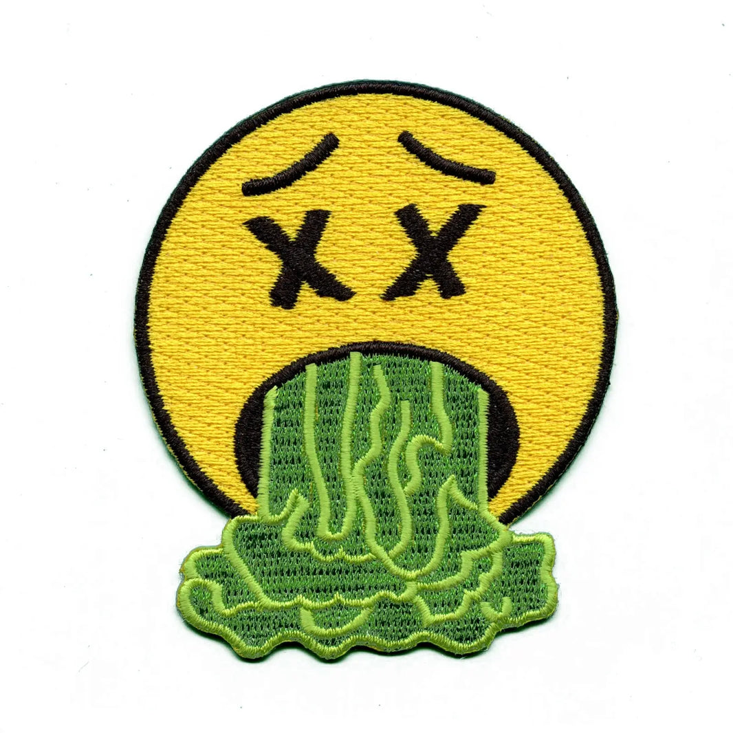 Sicko Mode Puke Emoji Logo Embroidered Iron On Patch – Patch Collection