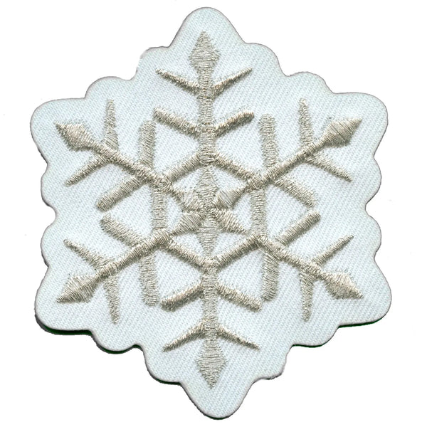 Snowflake Embroidered Iron On Patch – Patch Collection