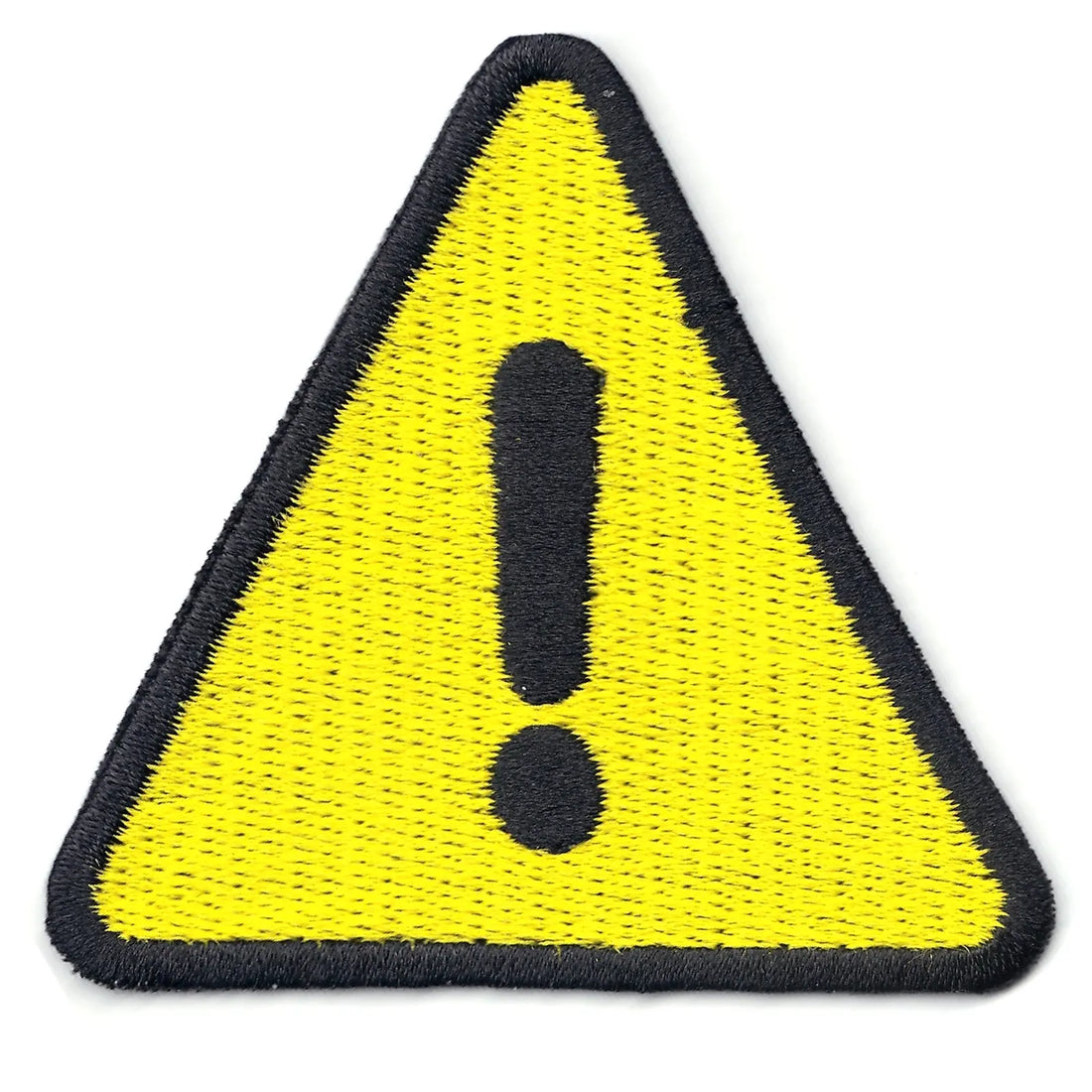 Warning Yellow Street Sign Iron On Patch – Patch Collection
